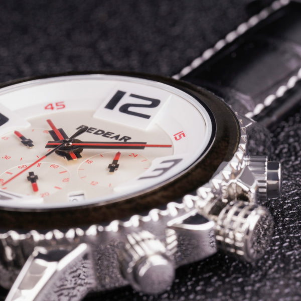 Victus leather-Silver white – Redear Watch